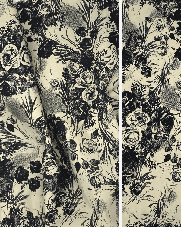 Black Rose Pattern Wallpaper